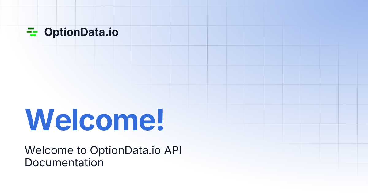 Welcome! | OptionData.io